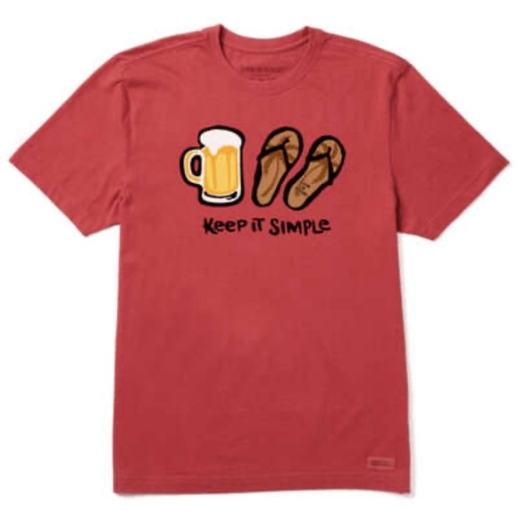 Life Is Good | Shirts | Life Is Good Mens Keep It Simple Beer And Flips ...